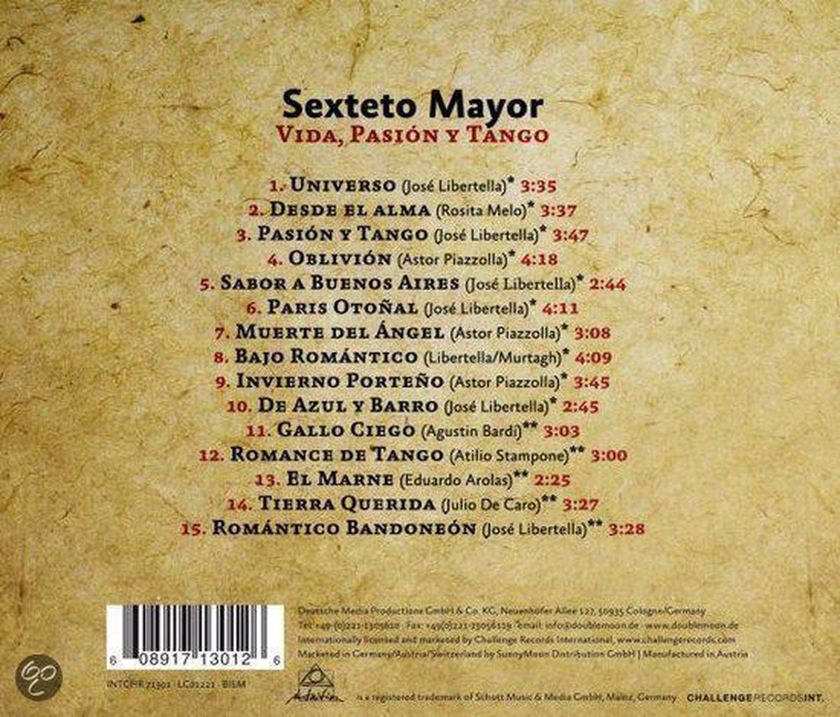 Vida Pasion Y Tango, Sexteto Mayor | CD (album) | Muziek | bol