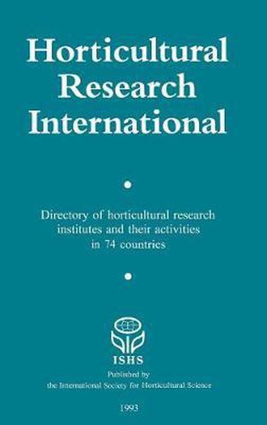 Horticultural Research International, International Society For ...