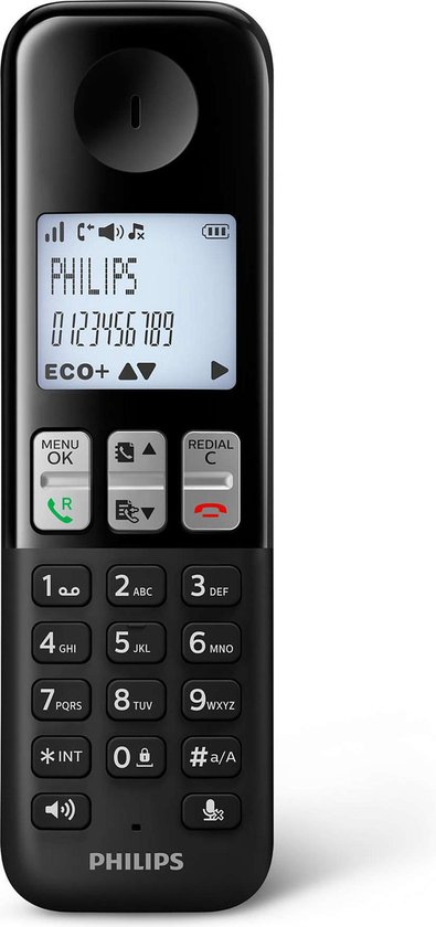 Philips D2354 - Quattro DECT telefoon met antwoordapparaat - Zwart | bol