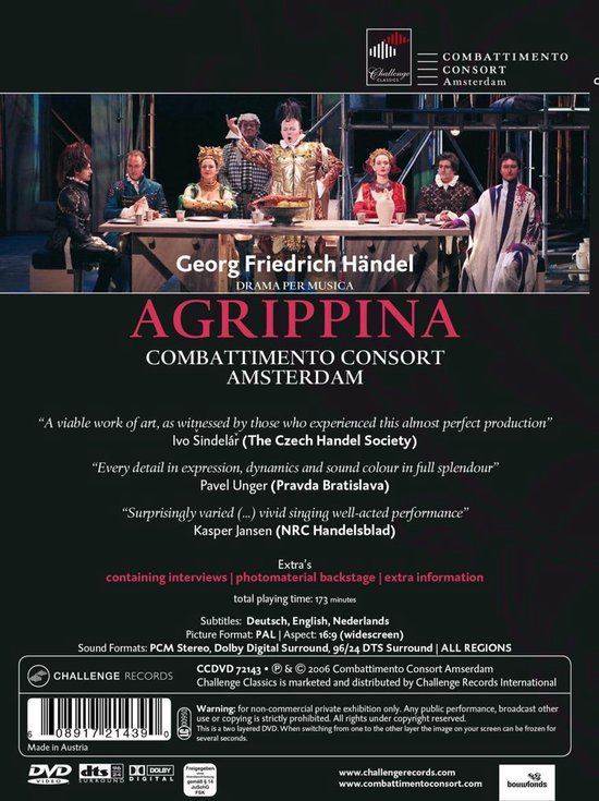 Agrippina (Dvd) | Dvd's | bol