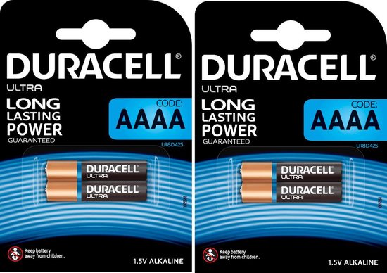 Duracell Ultra AAAA - 4 stuks (2 Blisters a 2st) | bol.com