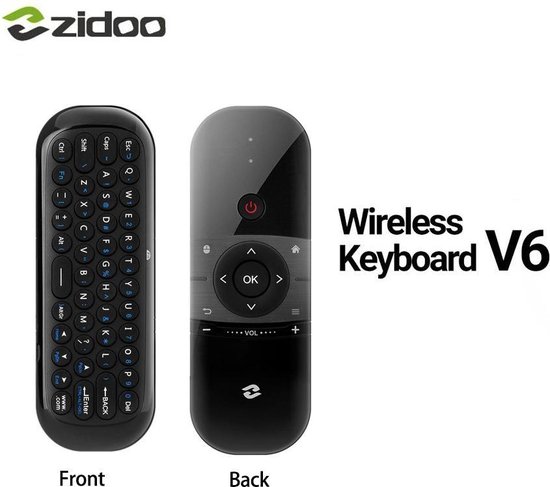 Zidoo V6 - 2.4G Wireless Mini Keyboard Remote Control Fly Air Mouse ...