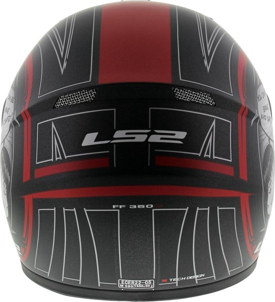 LS2 FF350 Helm Cartoon mat antraciet rood | bol.com