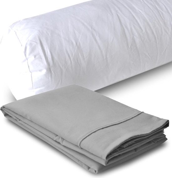 Rolkussen-Guling XL - met sloop - lichtgrijs | bol.com