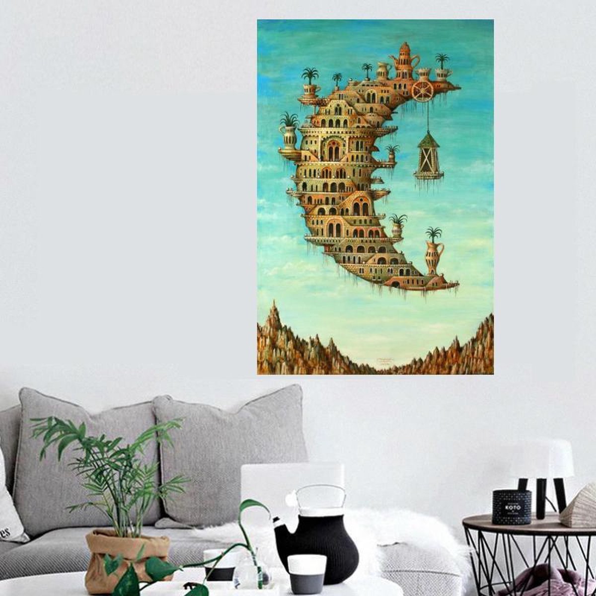 bol.com | Canvas Schilderij * Salvador Dali "Living on the Moon ...