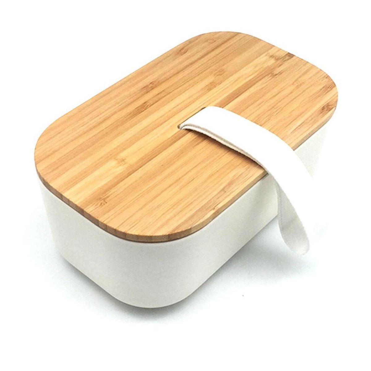 BAMBOO X - boîte à lunch en bambou boîte à lunch adulte - 1,1 L - blanc ...