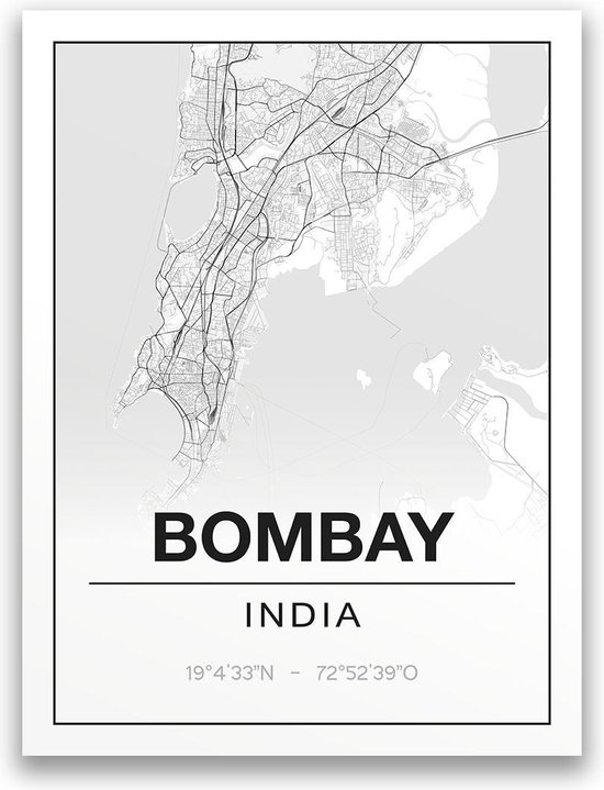 Poster/plattegrond BOMBAY - A4 | bol