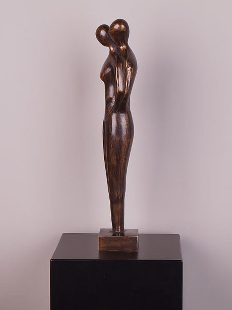 Bronzen beeld abstract koppel samen | bol.com