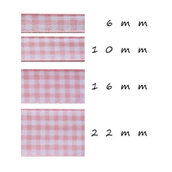 Geruit Lint 22mm (2,2cm) | Lint met Ruitjes | Gingham Plaid | Licht ...