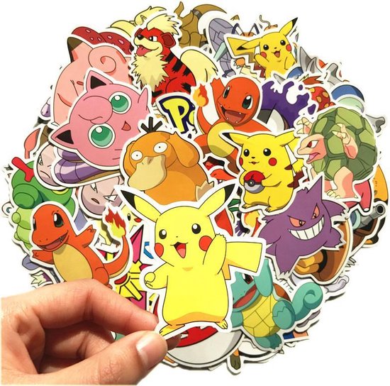 100 Pokémon stickers voor laptop, muur, fiets, badkamer etc. | bol.com