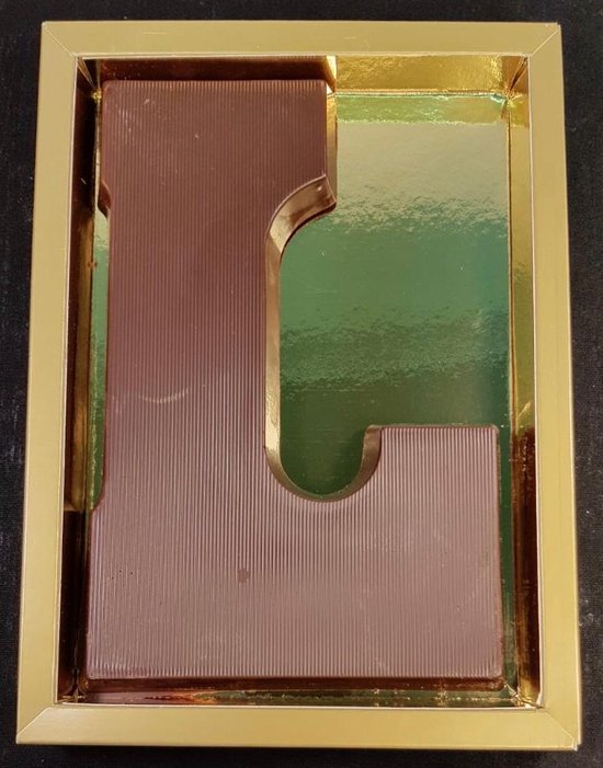 Ambachtelijk gemaakte chocoladeletter L Puur - 190 gram | bol