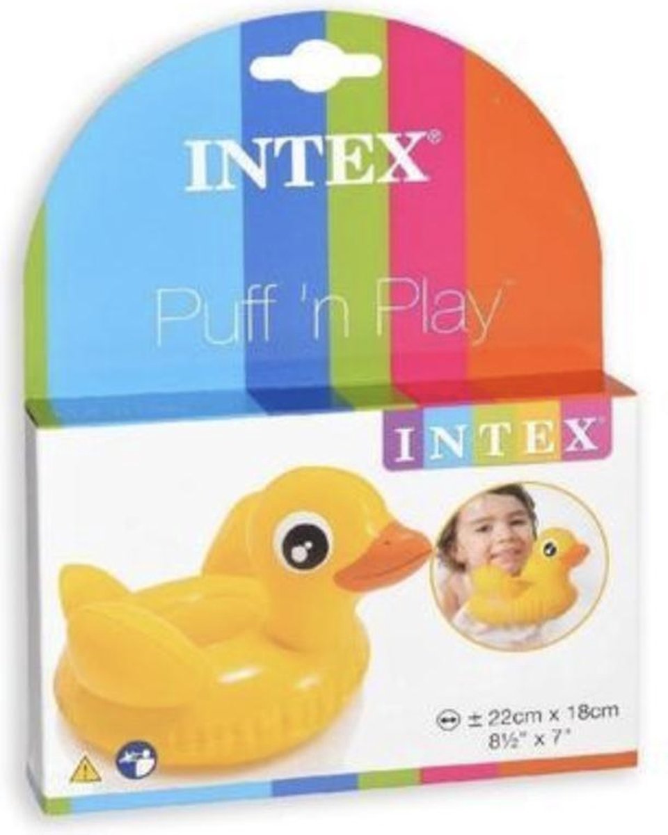 Intex Puff'n Play opblaas eend | bol.com