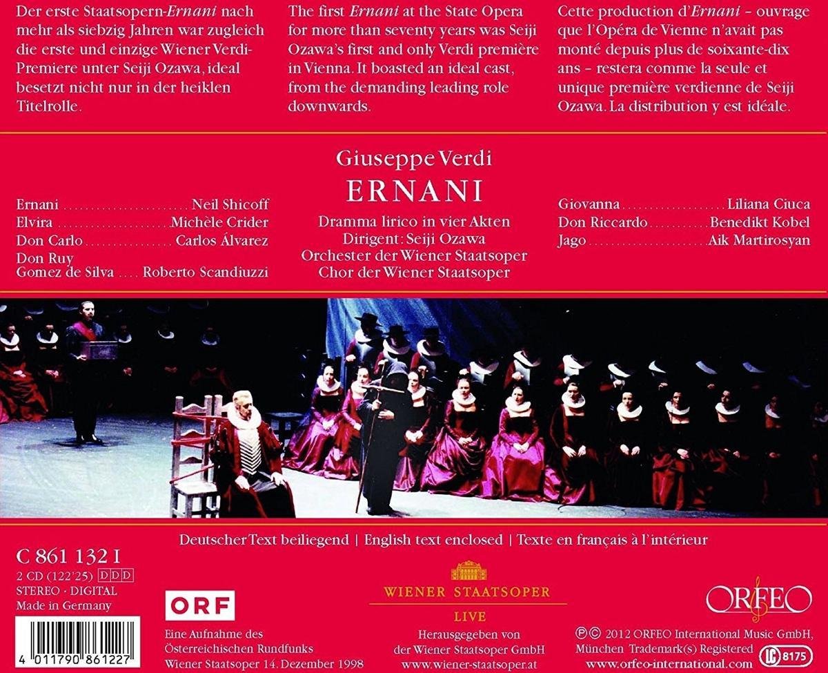 Verdi Ernani; Ozawa, G. Verdi | CD (album) | Muziek | bol.com