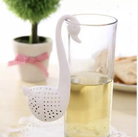 Set van 4 stuks - Thee filter Wit Zwaan, Thee ei, Thee infuser, Losse ...