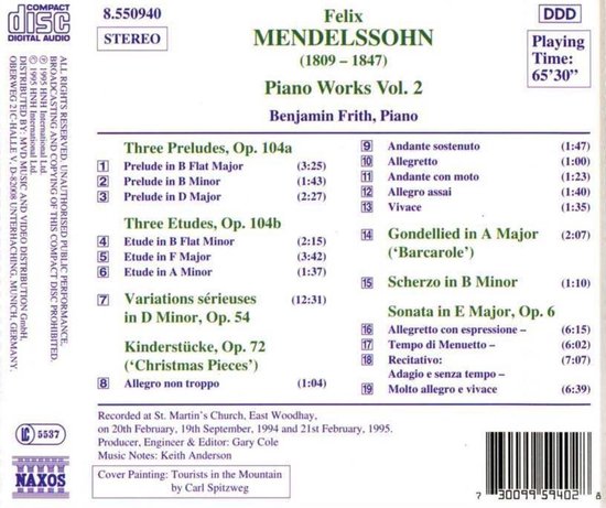 Benjamin Frith - Piano Works 2 (CD), Benjamin Frith | Muziek | bol