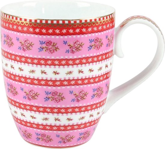 PIP STUDIO Floral Ribbon Rose mok klein roze (6stuks) | bol