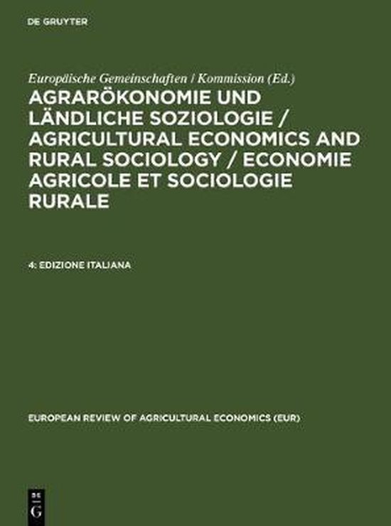 European Review of Agricultural Economics (Eur)- Edizione Italiana ...