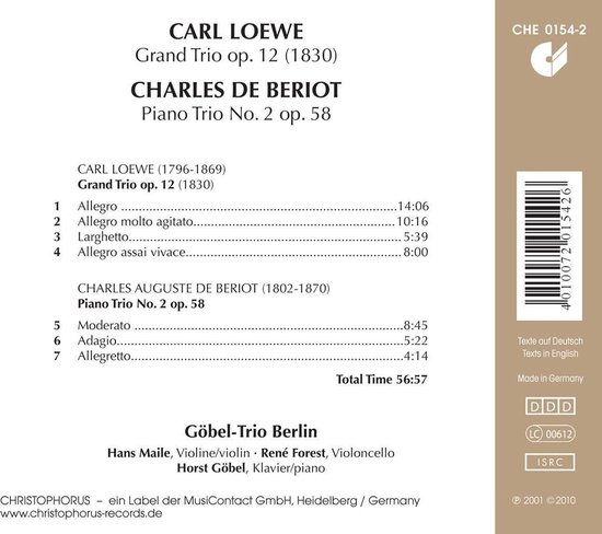 Goebel-Trio Berlin - Grand Trio Op.12, Piano Trio 2 (CD), Goebel-Trio ...