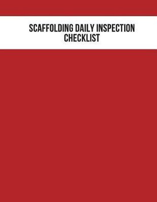 Scaffolding Daily Inspection Checklist, Jason Soft- | 9781074401801 ...