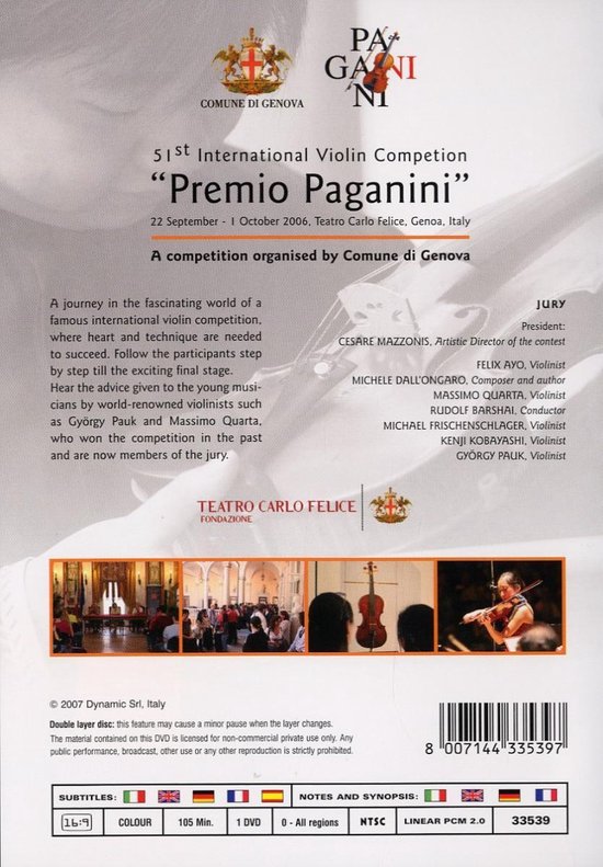 International Violin Competition 'Premio Paganini', Orchestra Del ...