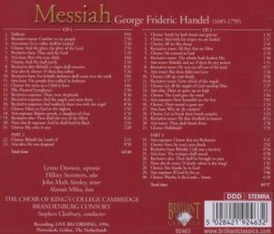 Handel: Messiah [1994 Recording], Stephen Cleobury | CD (album) | Muziek | bol
