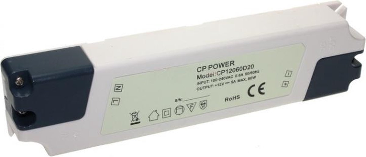 Inbouw adapter / voeding 12V/5A 60W | bol