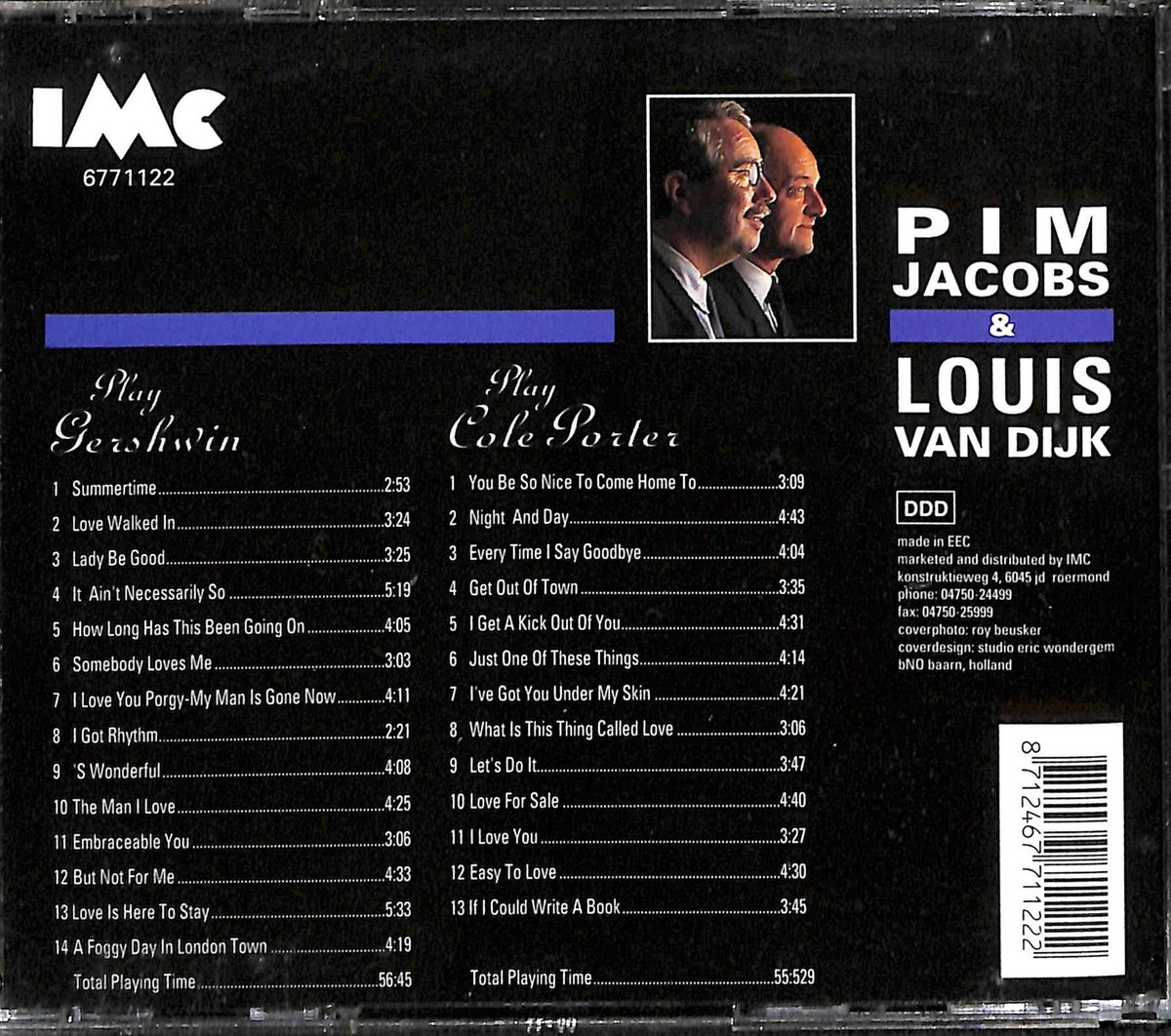 Play Gershwin / Cole Porter, Pim Jacobs & Louis Van Dijk | CD (album ...