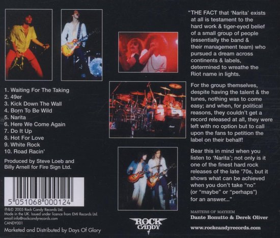 Riot - Narita, Riot | Muziek | bol