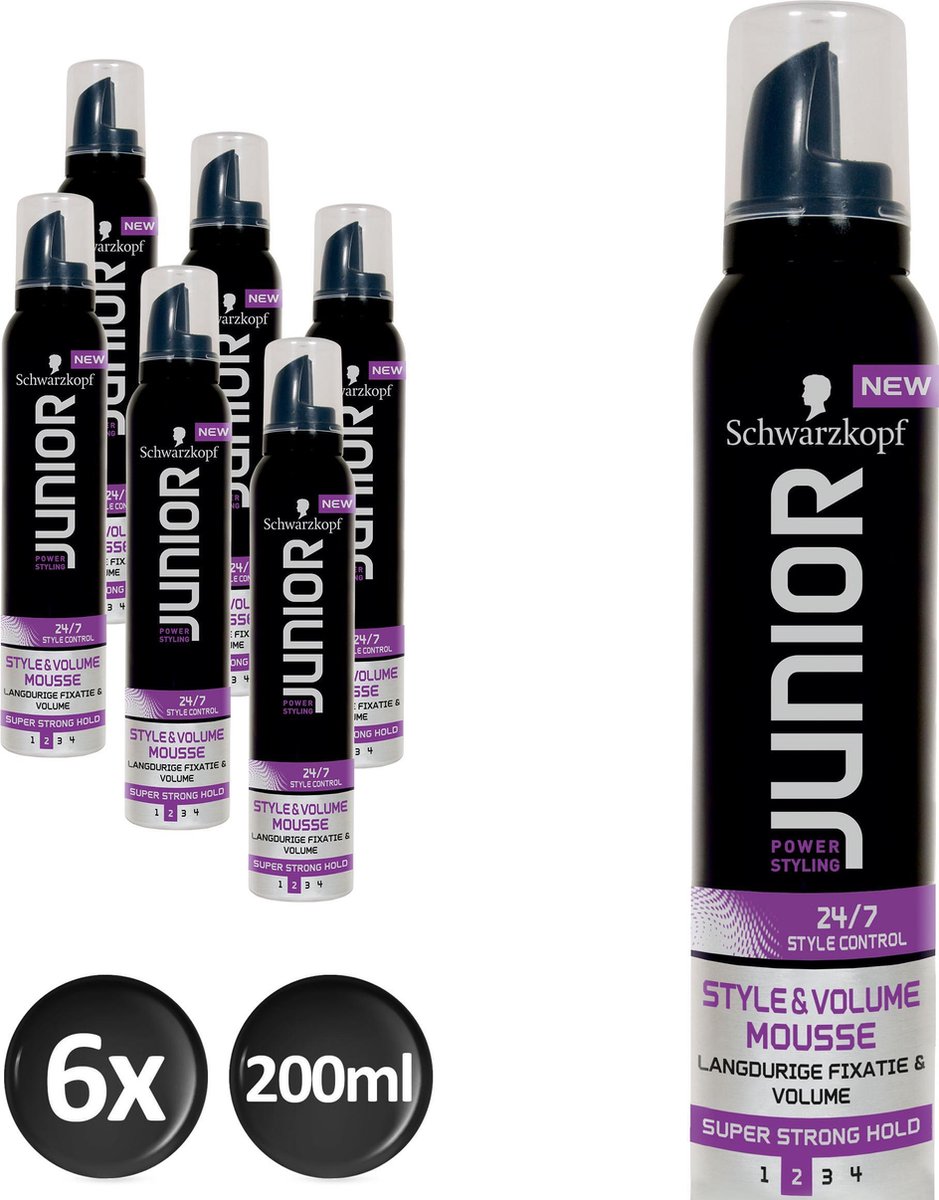 Junior Powerstyling Style & Volume Mousse L2 6x | bol.com