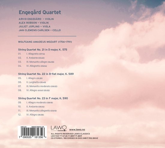 Mozart: String Quartets NoS 21. 22 & 23 Prussian, Engegard Quartet | CD (album) | Muziek | bol.com