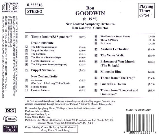 New Zealand SO, Ron Goodwin - Goodwin: 633 Squadron/Drake 400 Suite (CD ...