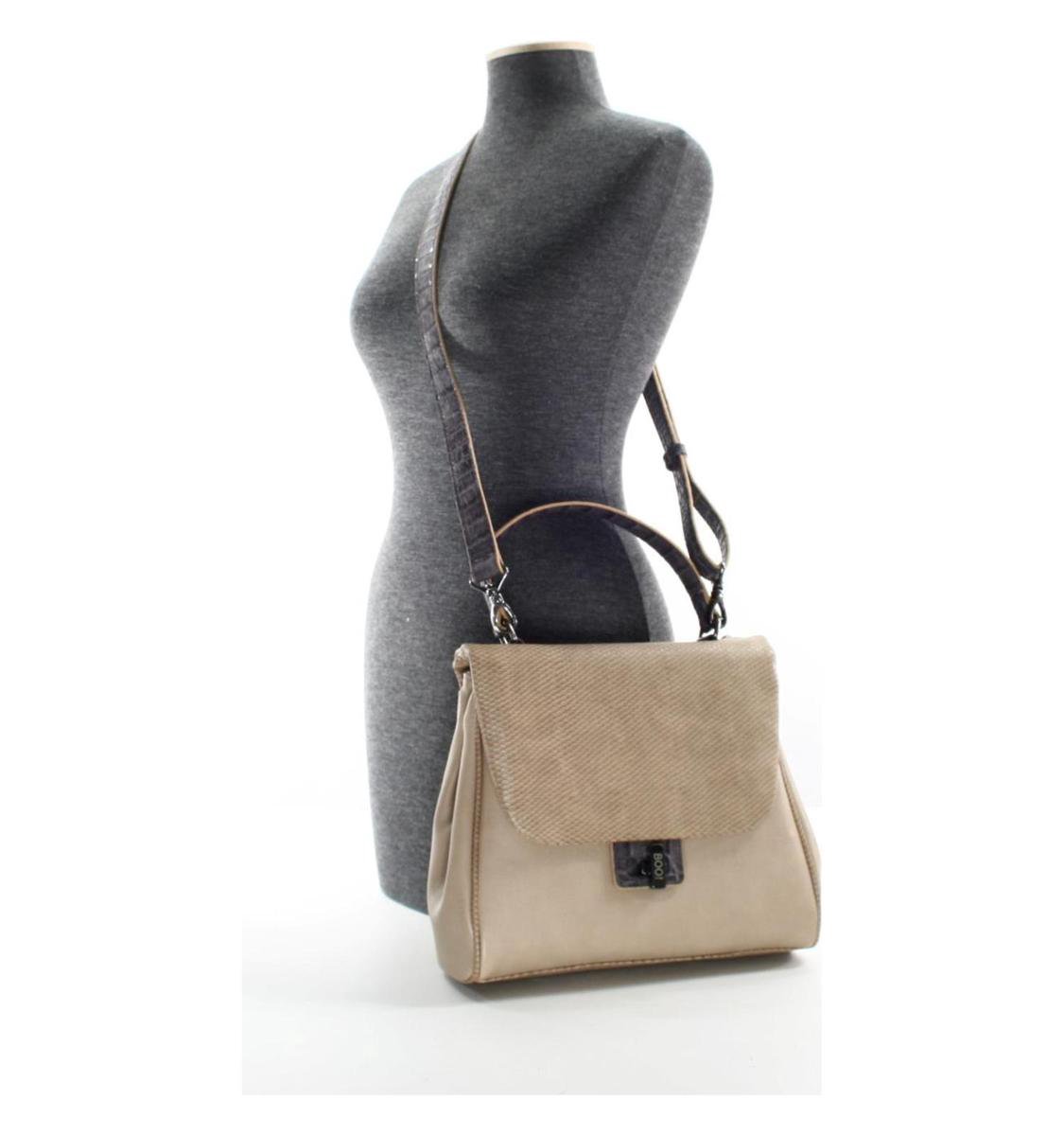 Boo - Afneembare riem - Snake - 2 vakken - Handtas - Beige | bol.com