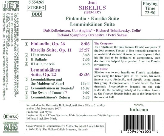 Iceland Symphony Orchestra, Petri Sakari - Sibelius: Finlandia, Karelia Suite,... | bol