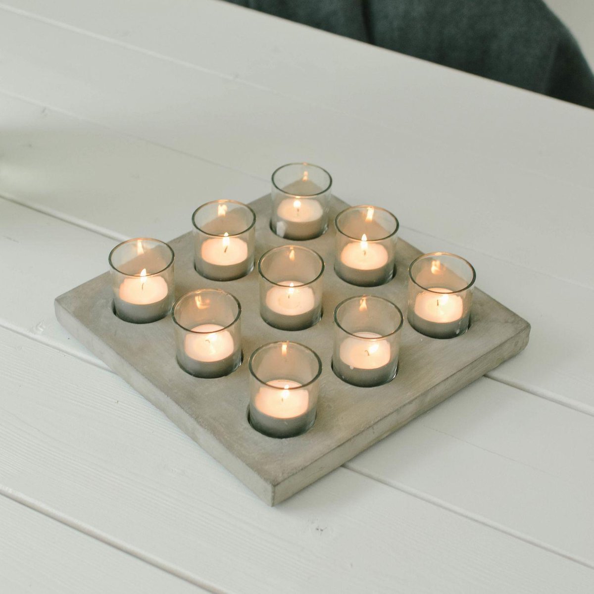 waxine houder beton 9-delig | bol.com