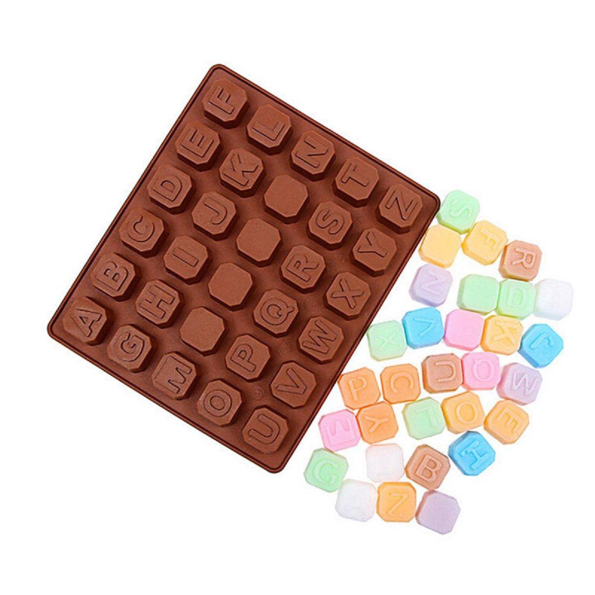 Letter pralines vorm - Vormpjes voor chocolade - snoep - Alfabet mal ...