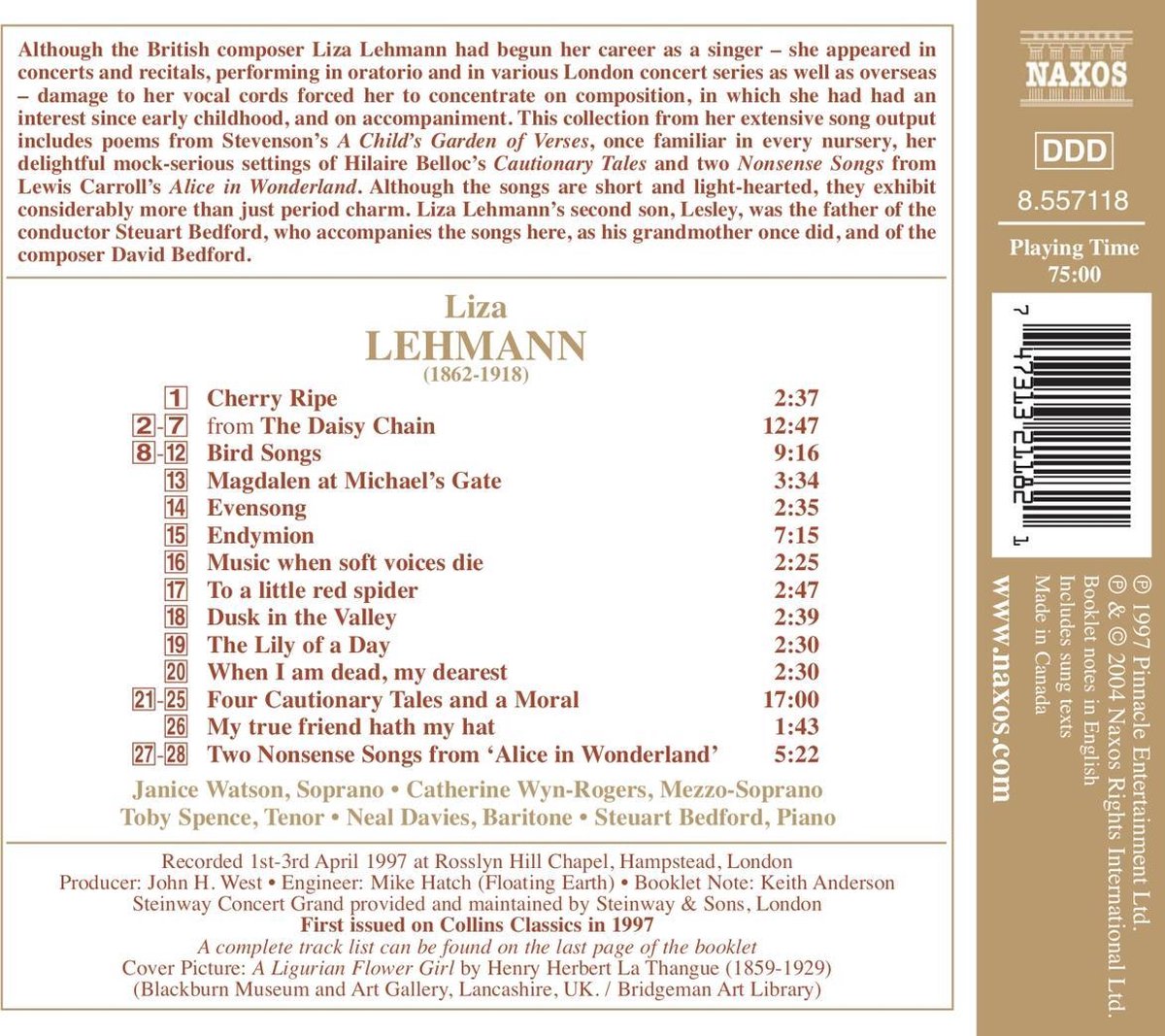 Janice Watson, Catherine Wyn-Rogers, Toby Spence, Neal Davies, Steuart ...