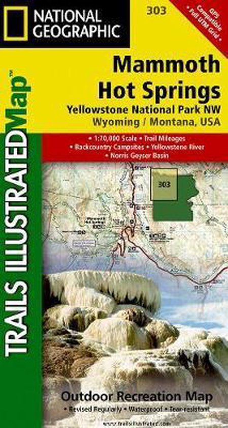 National Geographic Trails Illustrated Map Mammoth Hot Springs ...