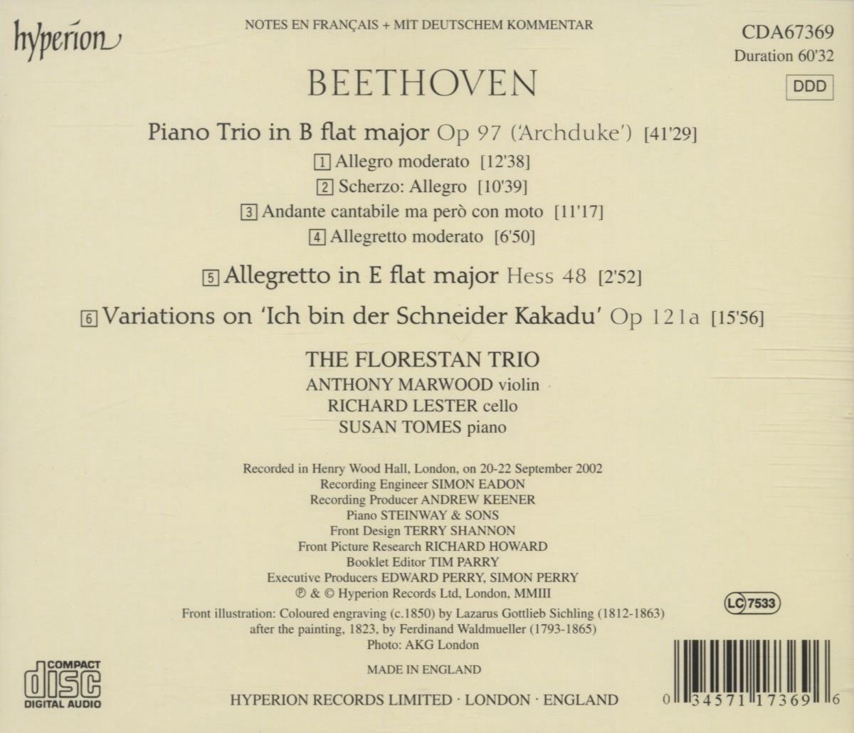 Beethoven: Complete Music For Piano Trio - 2, The Florestan Trio | CD (album) | Muziek | bol.com