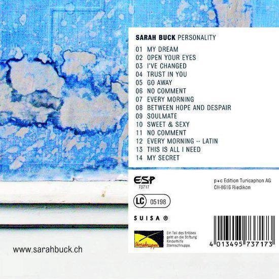 Sarah Buck - Personality, Sarah Buck | CD (album) | Muziek | bol
