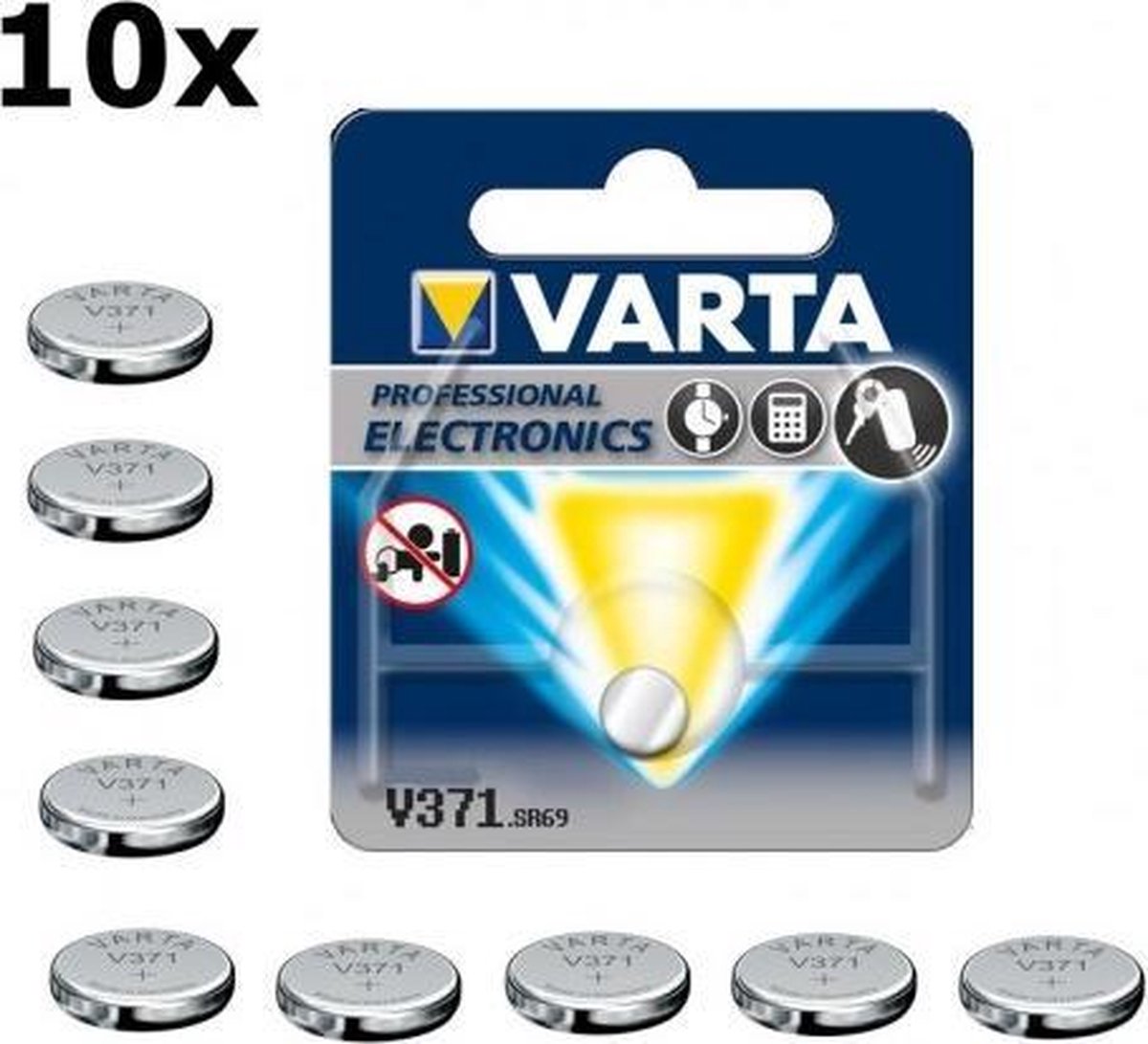 Varta V371 44mAh 1.55V knoopcel batterij - 10 Stuks | bol.com