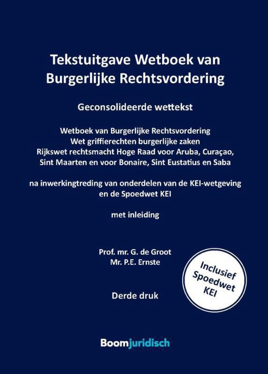 Tekstuitgaven - Tekstuitgave Wetboek van Burgerlijke Rechtsvordering ...