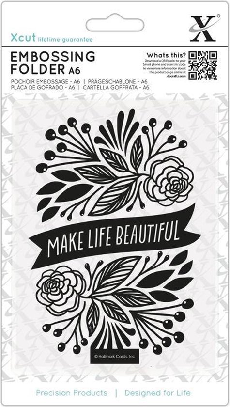 A6 Embossing Folder - Make Life Beautiful | bol.com