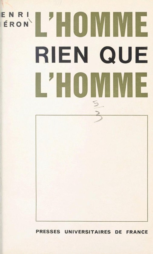 L'homme, rien que l'homme (ebook), Henri Piéron | 9782705900304 ...