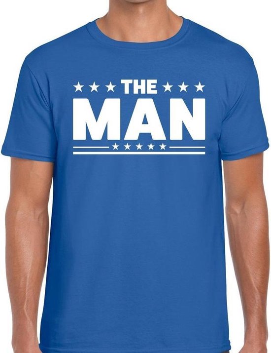 The Man heren shirt blauw - Heren feest t-shirts S | bol.com