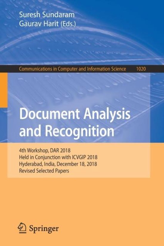 Document Analysis and Recognition | 9789811393600 | Boeken | bol.com