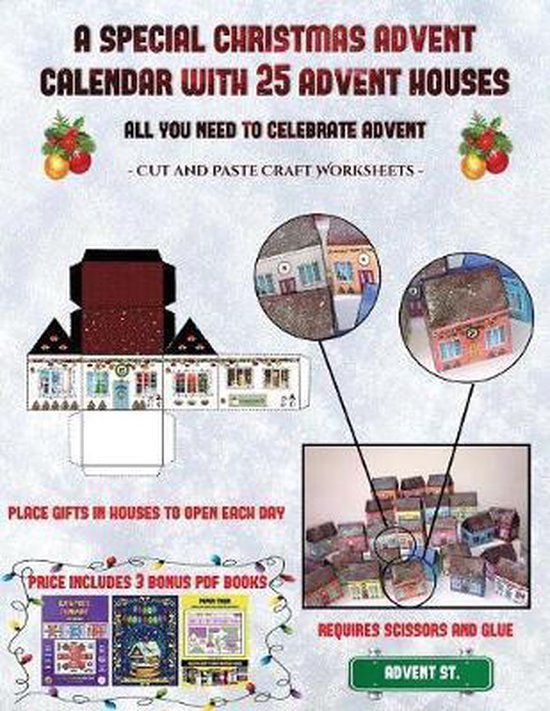 Cut and Paste Craft Worksheets (A special Christmas advent calendar ...