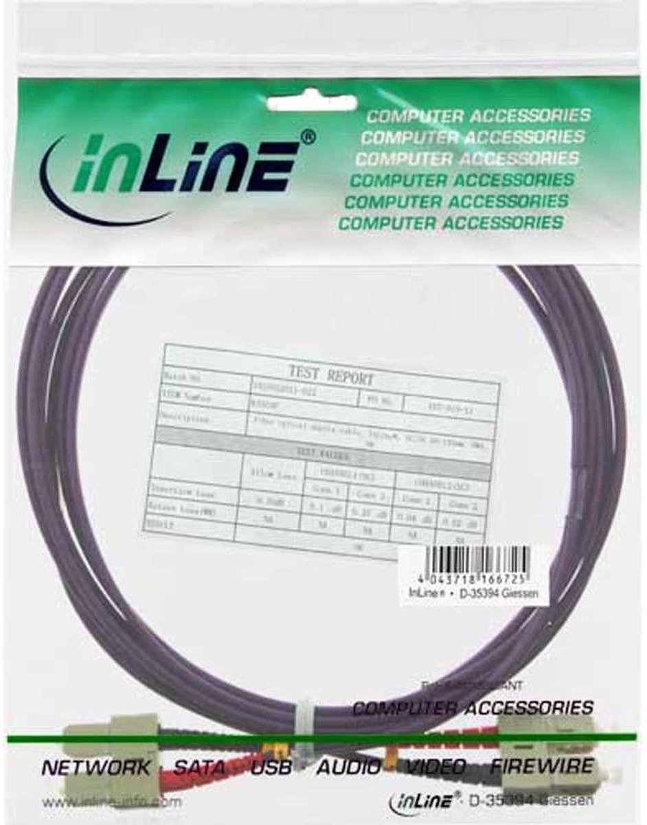 InLine SC Duplex Optical Fiber Patch kabel - Multi Mode OM4 - 20 meter ...