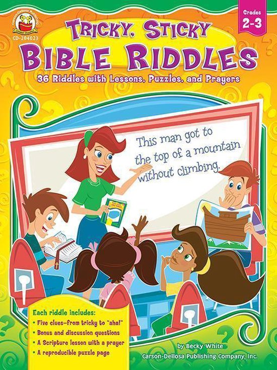 Tricky, Sticky Bible Riddles, Grades 2 - 3: 36 Riddles with Lessons ...