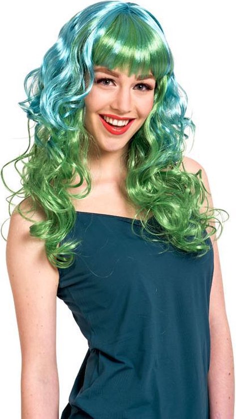 Pruik Krullen - Groen | bol.com