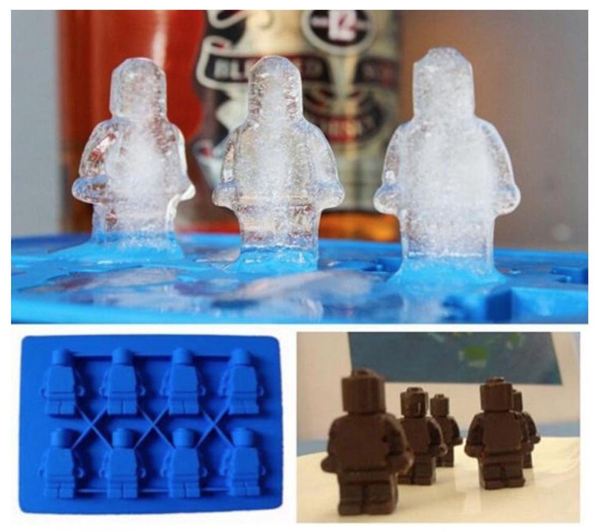 3 BMT IJsblokjesvorm LEGO siliconen - voor chocolade en ijsblokjes - 12 ...
